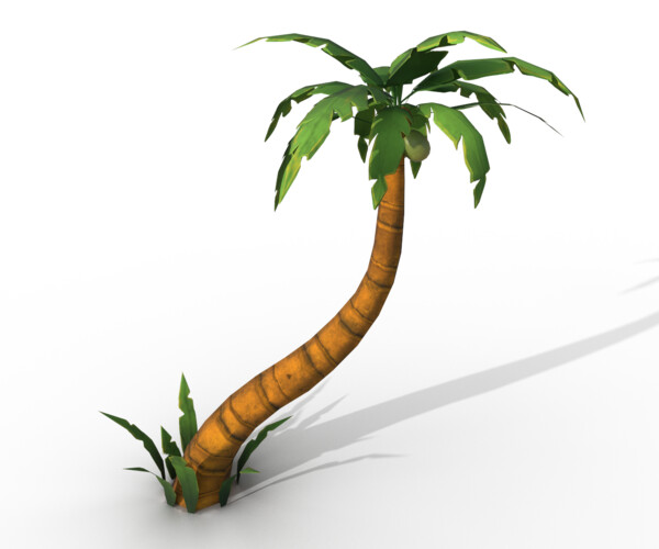 ArtStation - Stylized palm tree PBR game ready Low-poly 3D model ...