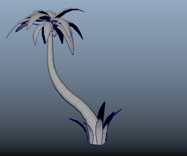 ArtStation - Stylized palm tree PBR game ready Low-poly 3D model ...