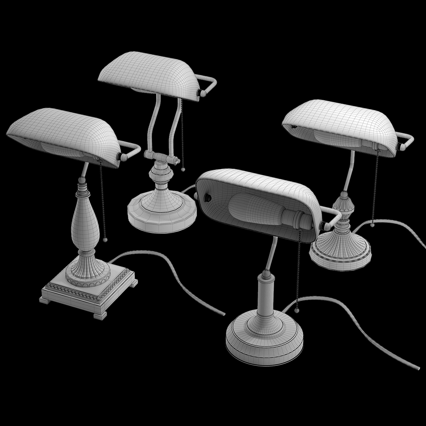 ArtStation - 26_Table_Study_Light_3d model | Resources