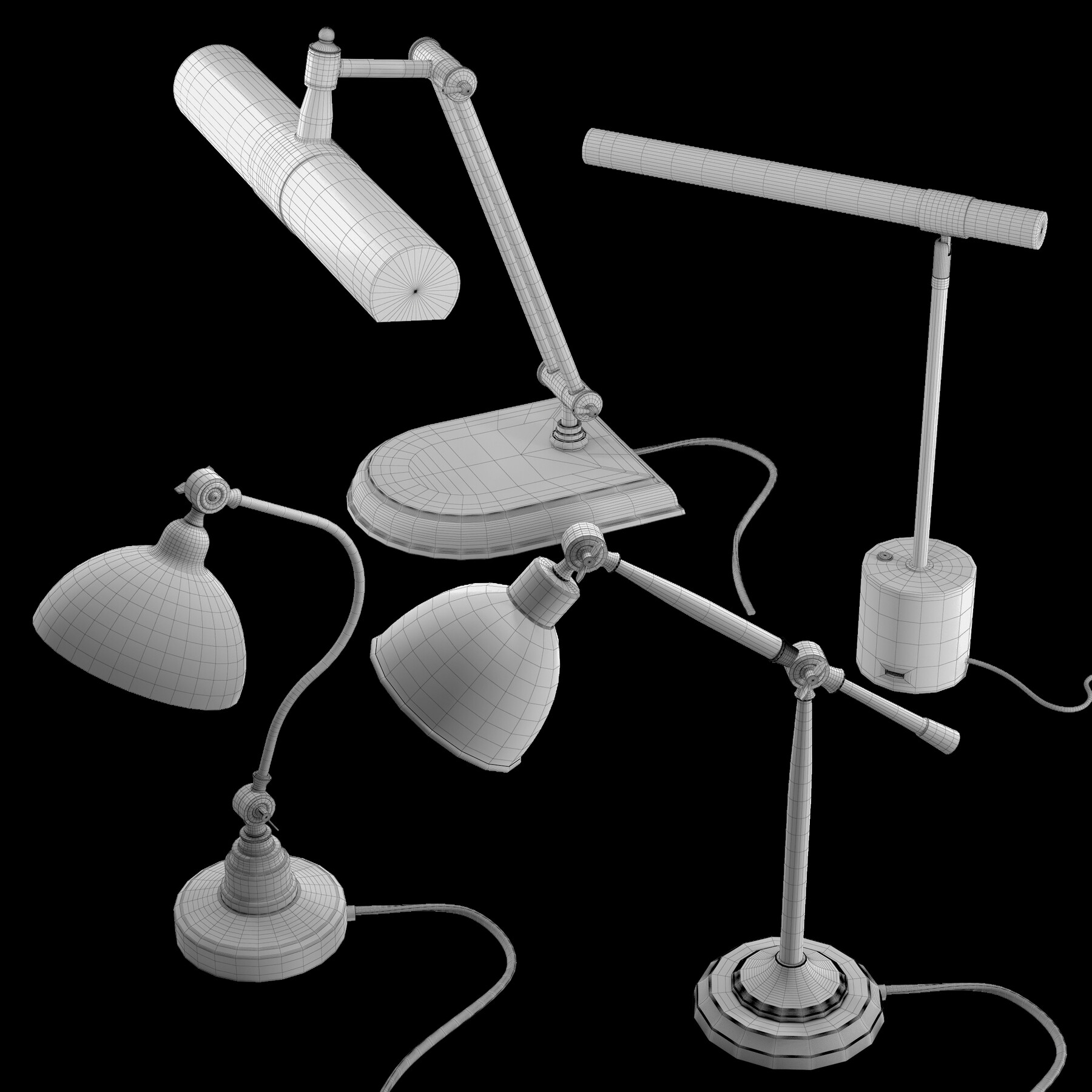 ArtStation - 26_Table_Study_Light_3d model | Resources