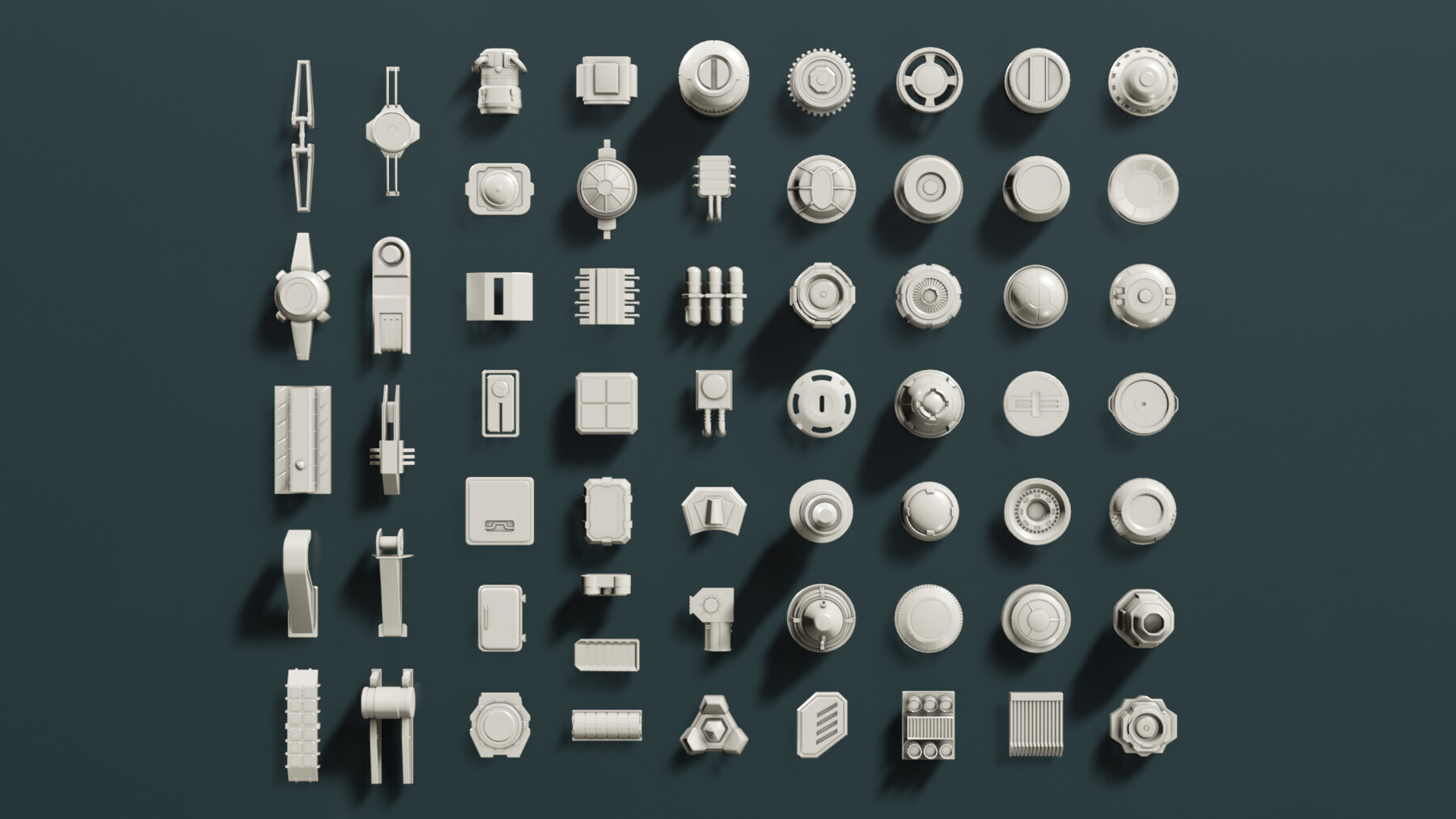 ArtStation - 60 Greebles Pack | Resources