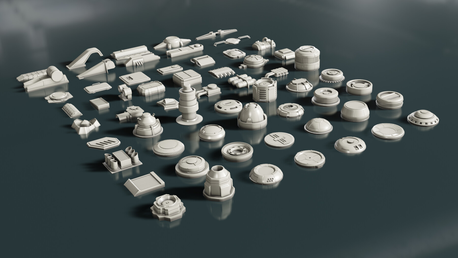 ArtStation - 60 Greebles Pack | Resources
