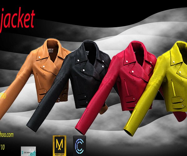 ArtStation - Leather jacket in 4 colors | Resources