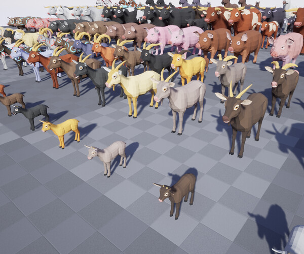 ArtStation - LowPoly Farm Animals | Game Assets