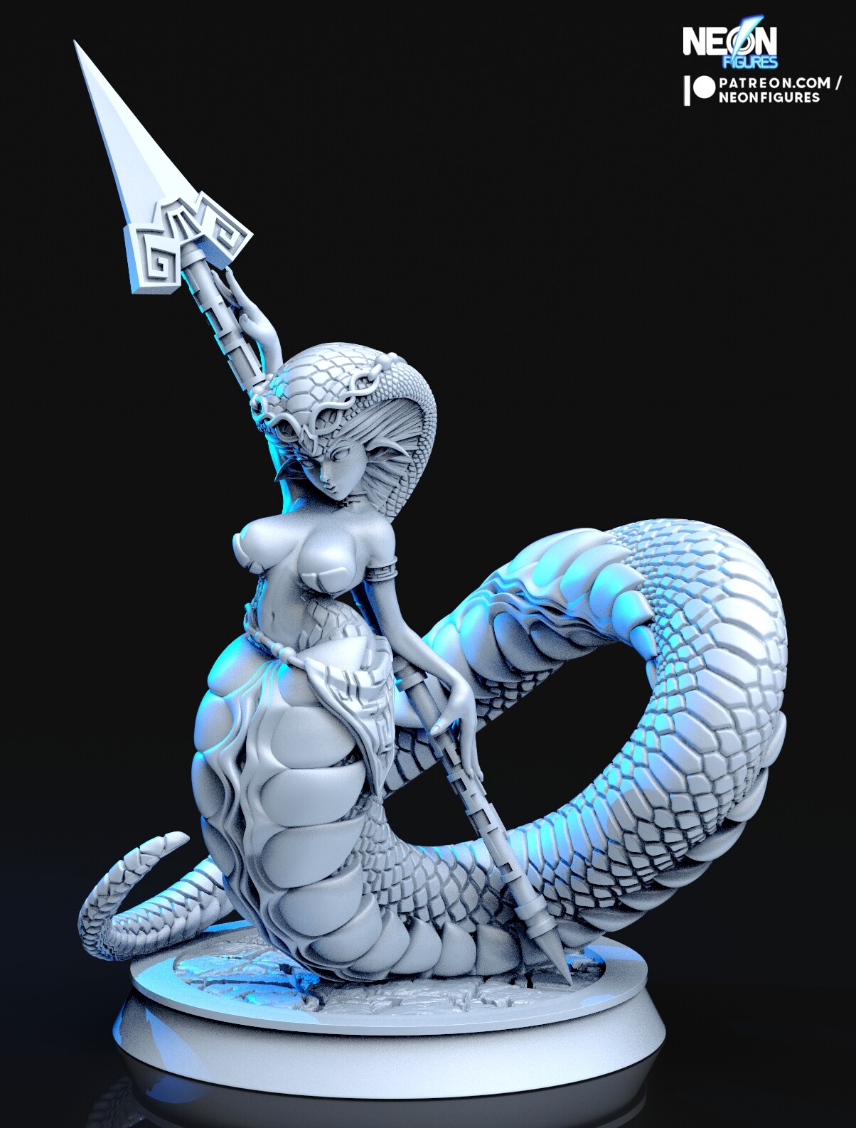 ArtStation - Lamia Warrior (28mm) | Resources