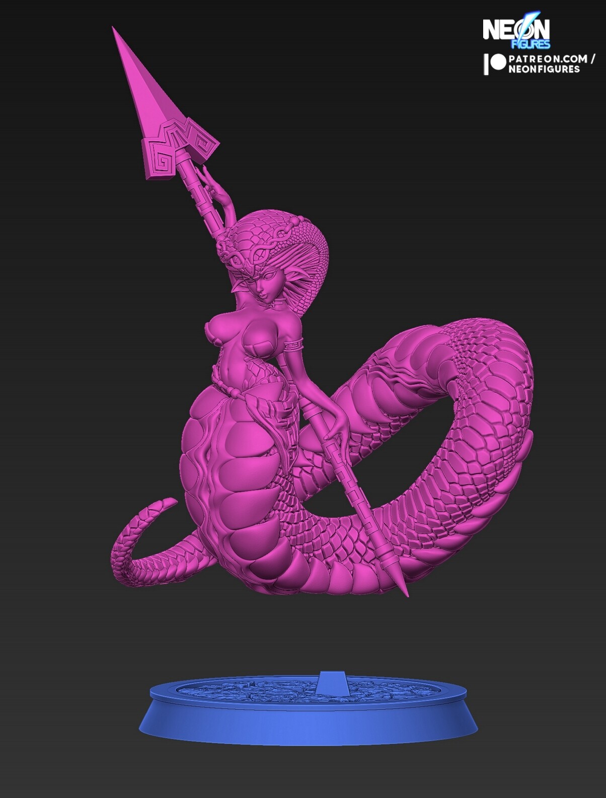 ArtStation - Lamia Warrior (28mm) | Resources