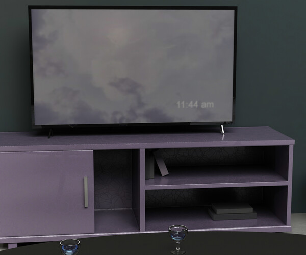 ArtStation - TV Stand and TV | Game Assets