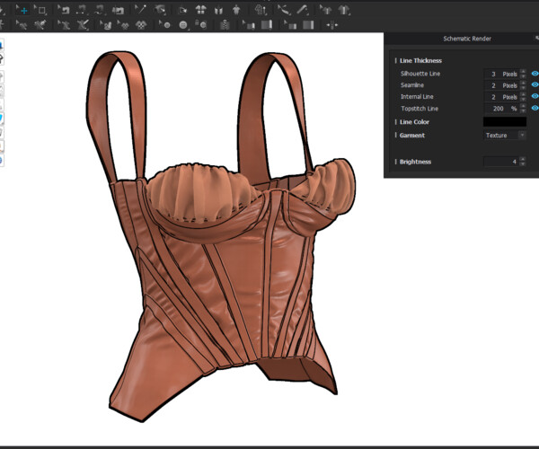 ArtStation - Female Corsets #2. Marvelous Designer / Clo 3D project ...
