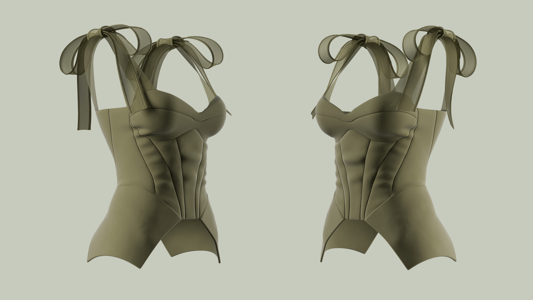 ArtStation - Female Corsets #2. Marvelous Designer / Clo 3D project ...