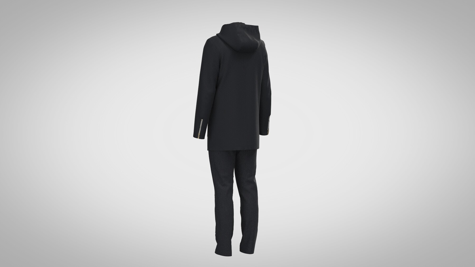 ArtStation - Hooded Zip-up Jacket 3, Marvelous Designer, Clo +fbx,obj ...