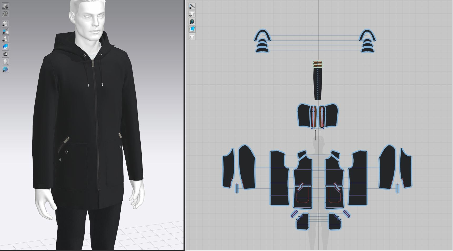 ArtStation - Hooded Zip-up Jacket 3, Marvelous Designer, Clo +fbx,obj ...