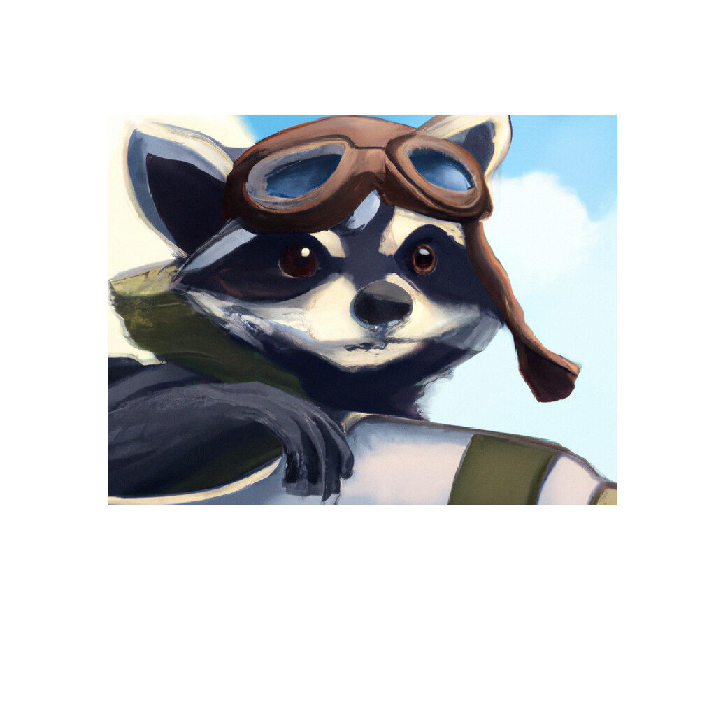 ArtStation - Ai Aviators Raccoons Set of 4 | Artworks