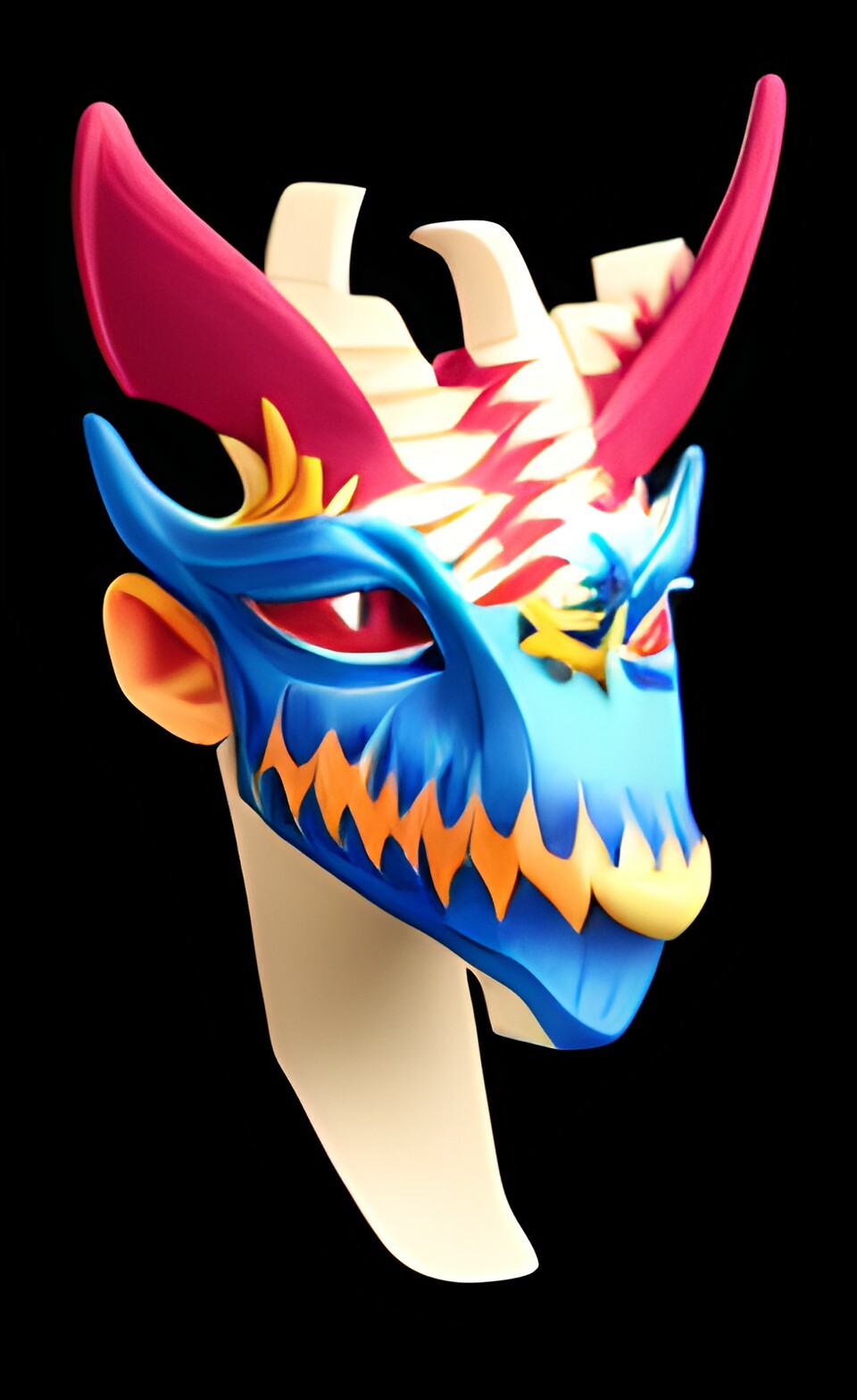 ArtStation - chinese dragon mask Imoogi 1k image pack | Artworks
