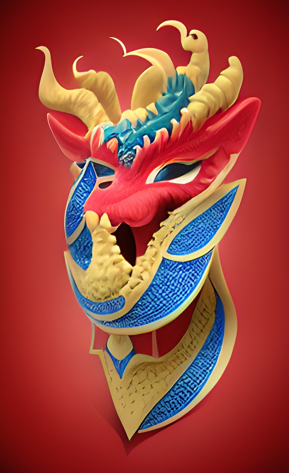ArtStation - chinese dragon mask Imoogi 1k image pack | Artworks