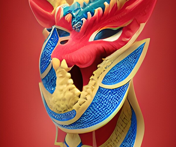 ArtStation - chinese dragon mask Imoogi 1k image pack | Artworks