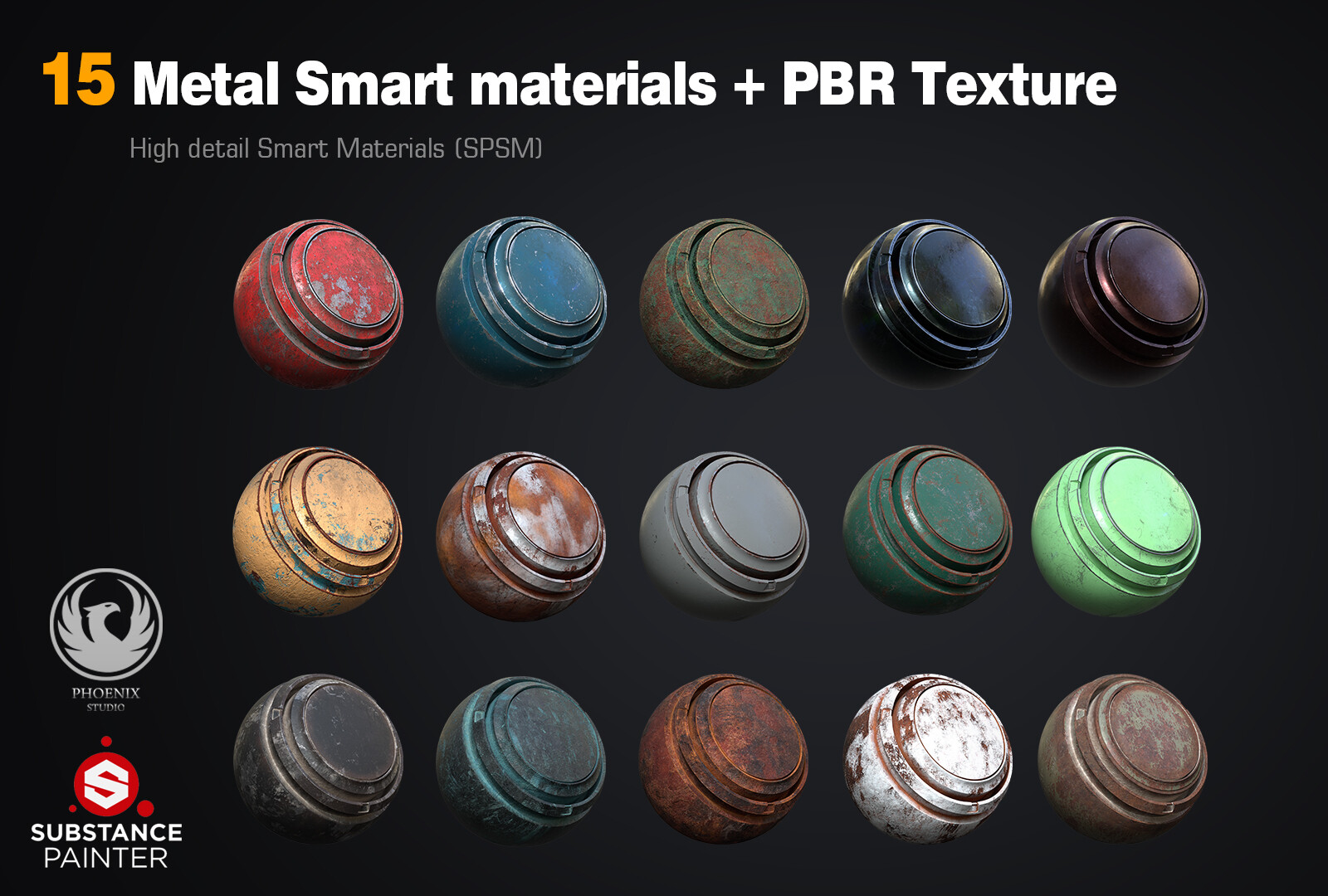 ArtStation - 15 metal smart materials- vol 2 | Game Assets