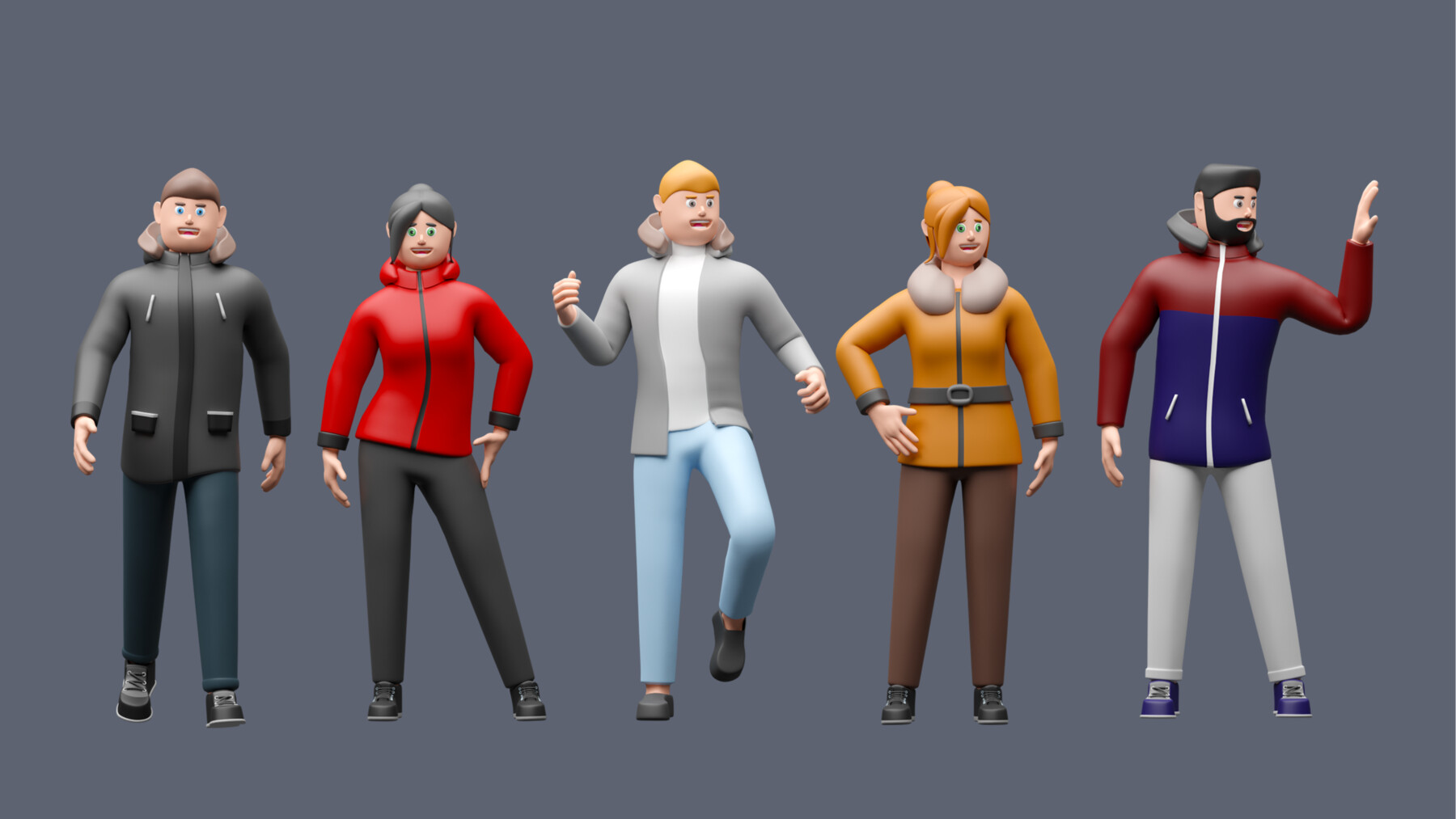 ArtStation - Cartoon characters 2 Low-poly 3D model | Game Assets