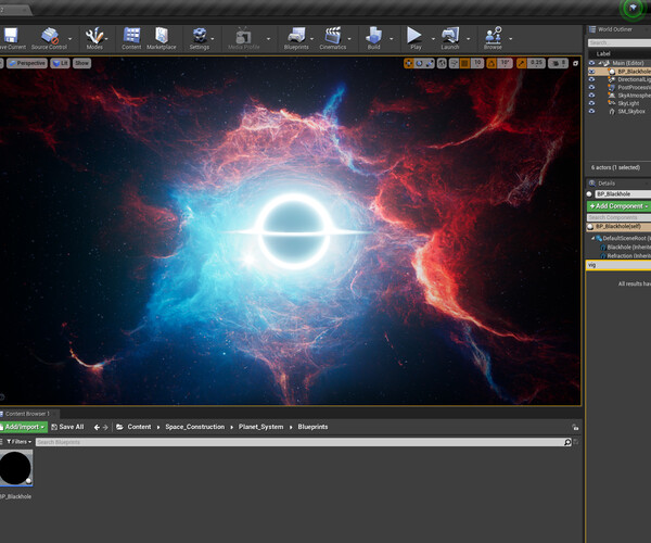 ArtStation - Blackhole Nebula Space Scene for Unreal Engine 4.27 | Game ...
