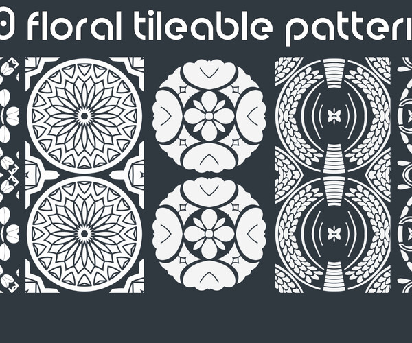 ArtStation - Floral Tileable Patterns Collection Vol.2 | 50 Alphas in ...
