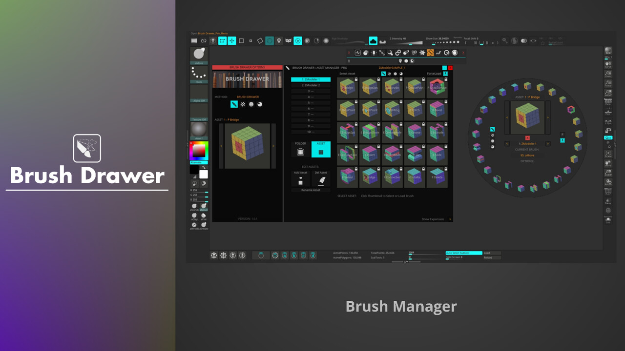 ArtStation - Brush Drawer - ZBrush Plugin | Resources