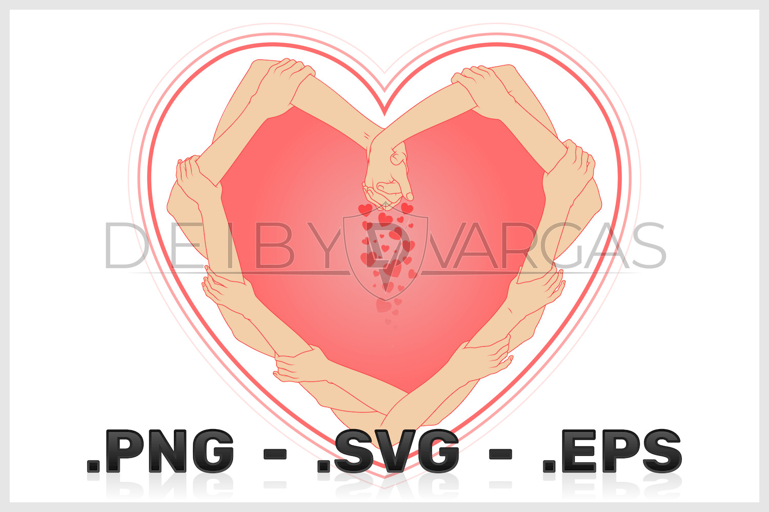 ArtStation - Vector Design Of Arms Forming A Heart | Artworks