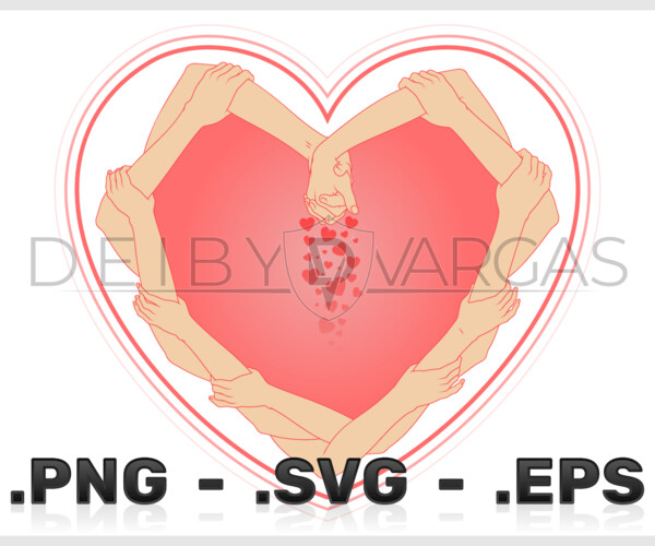 ArtStation - Vector Design Of Arms Forming A Heart | Artworks