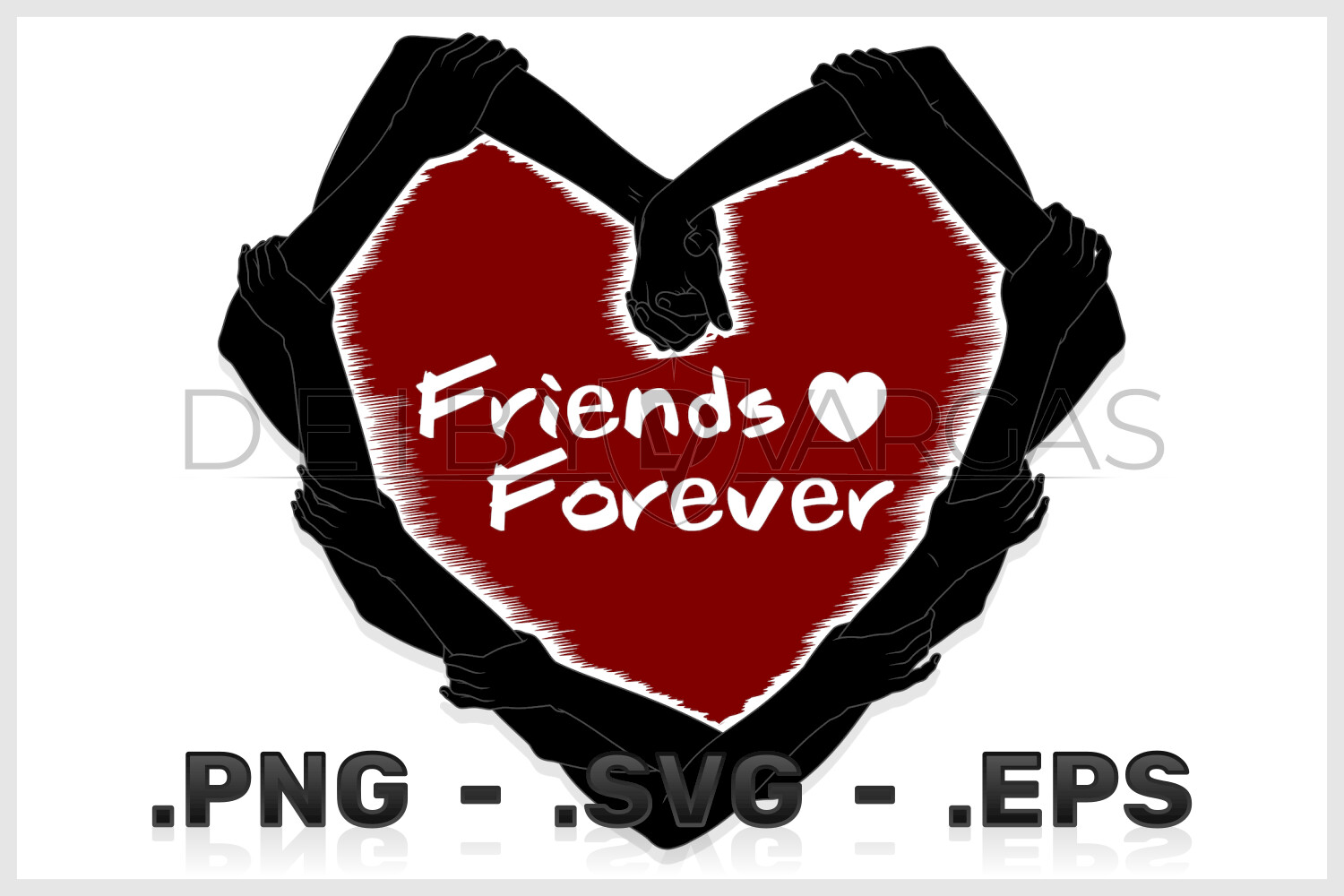 ArtStation - Vector Design Of Arms Forming A Heart | Artworks