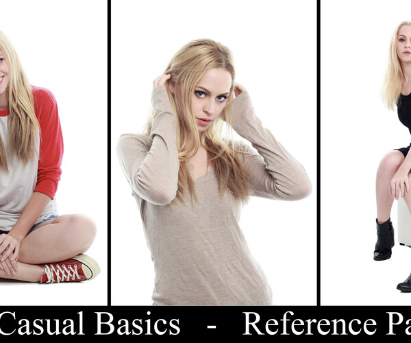 ArtStation - x130 Casual Basics - Model Pose Reference Pack | Resources
