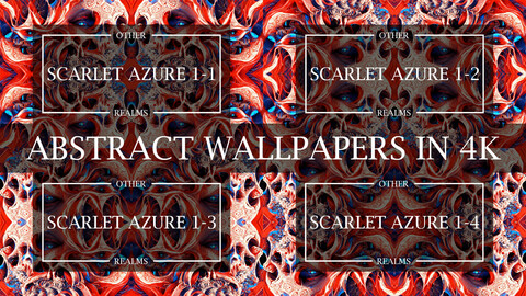 ArtStation - Abstract Wallpaper Pack 02 - 4 Wallpapers in 4K (Scarlet Azure Realm) | Artworks