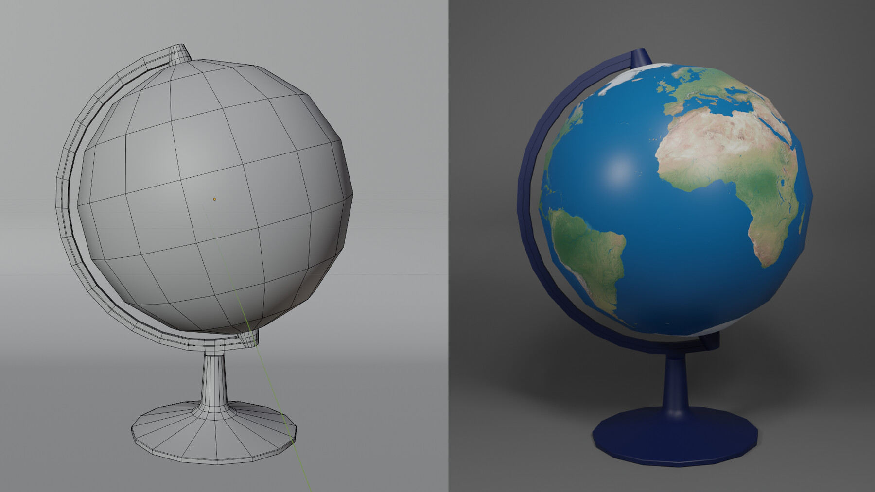 ArtStation - 3D Globe with 3 Levels of Polygons | Game Assets
