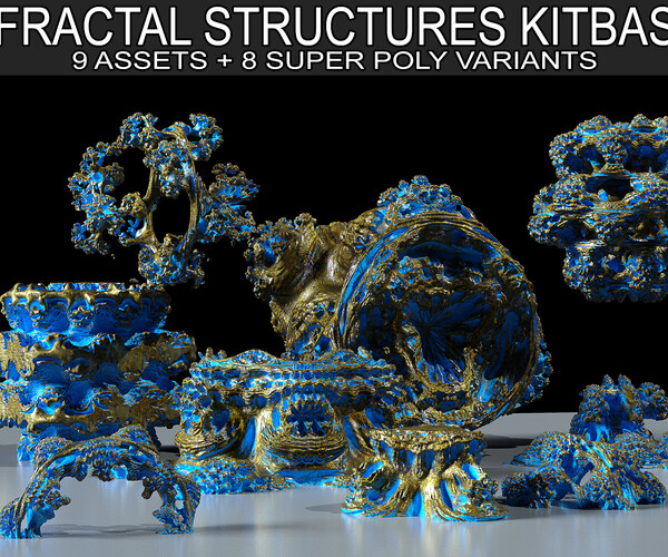 ArtStation - Fractal Sci-Fi Alien Structures Kitbash 3D Assets | Resources