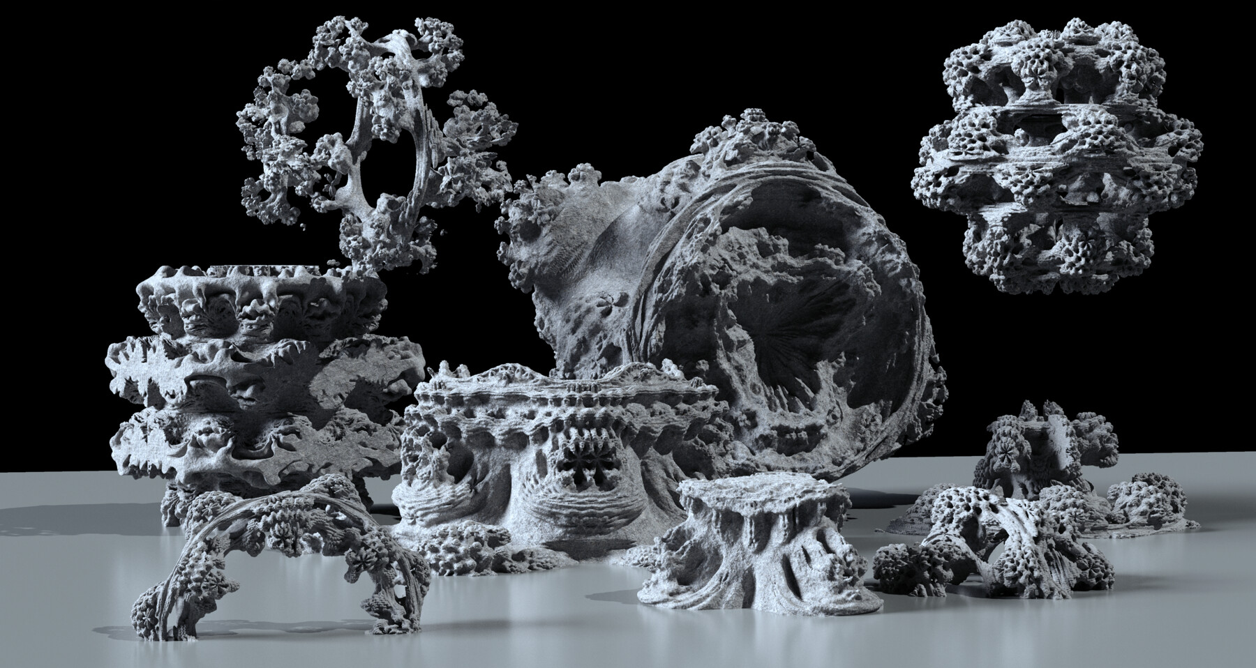 ArtStation - Fractal Sci-Fi Alien Structures Kitbash 3D Assets | Resources