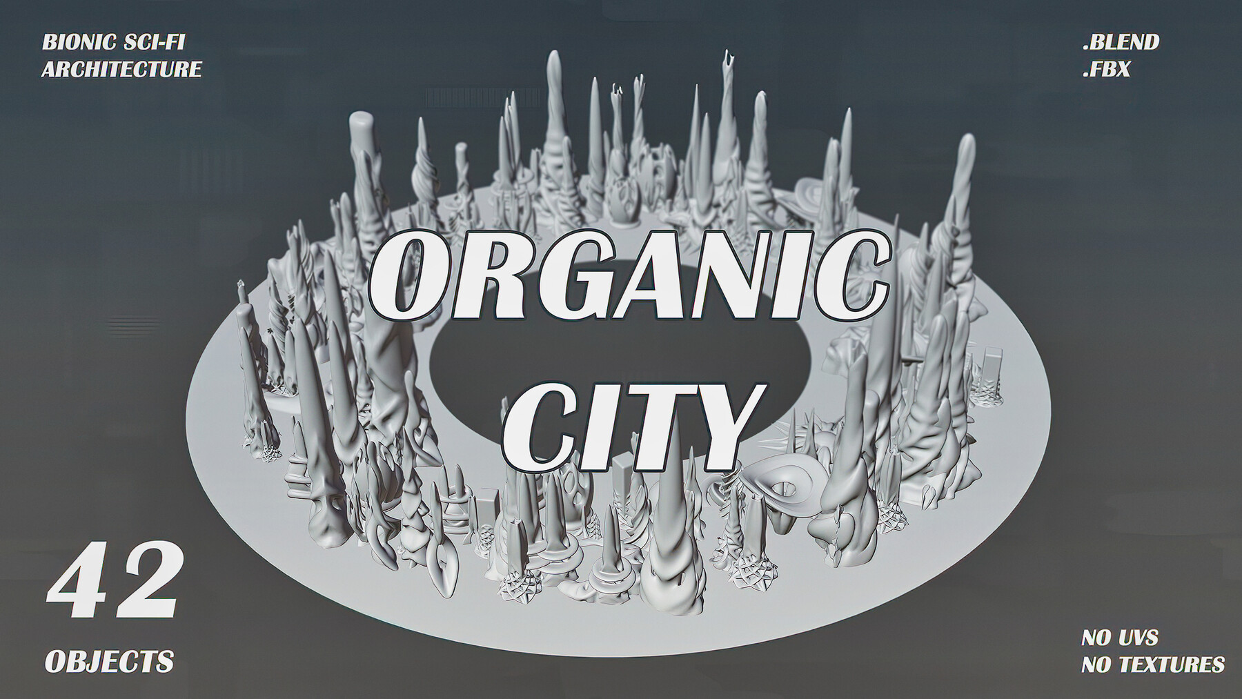 ArtStation - Organic buildings city kit | Resources