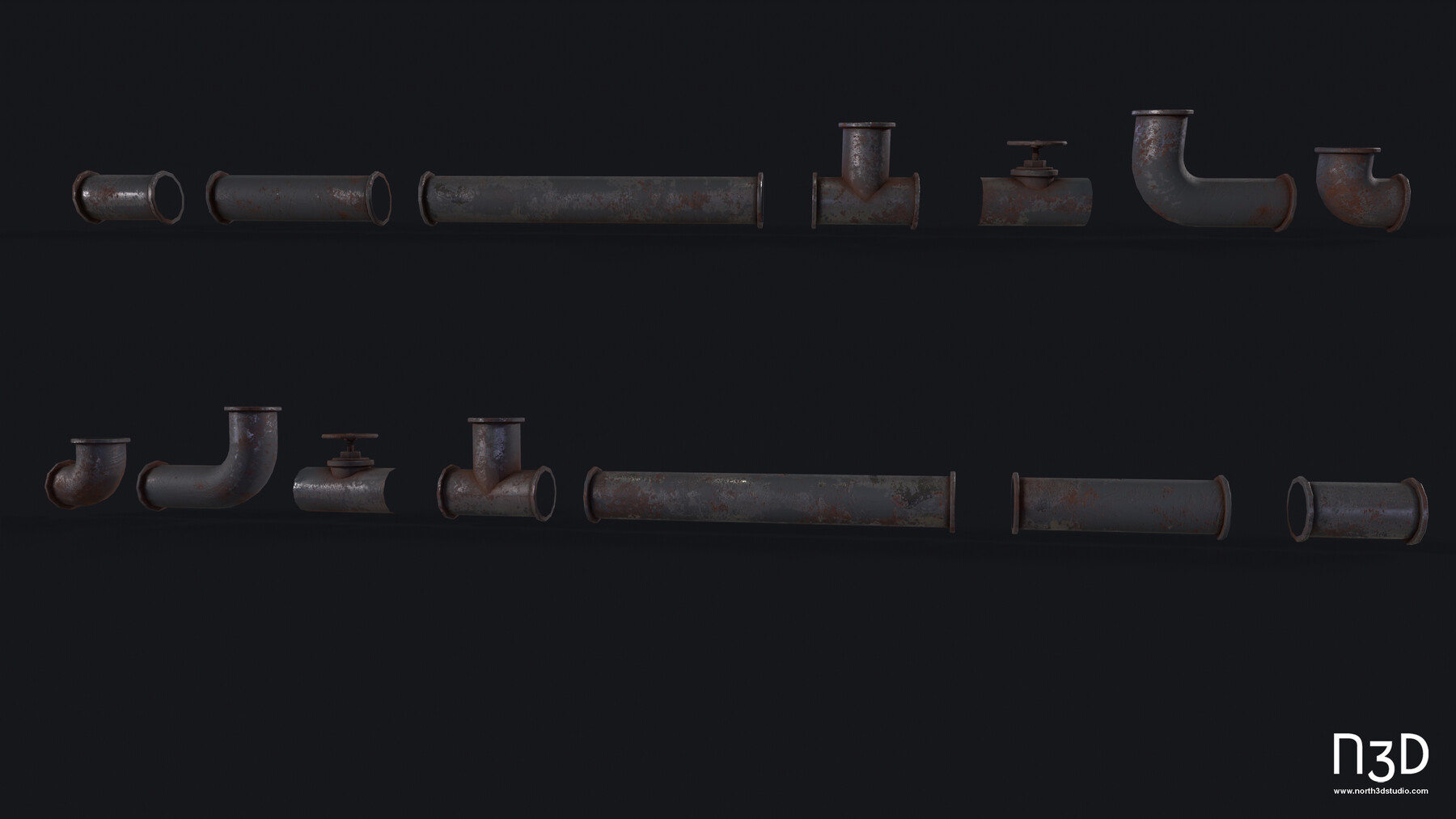 ArtStation - Realistic Modular Industrial Pipes | Resources