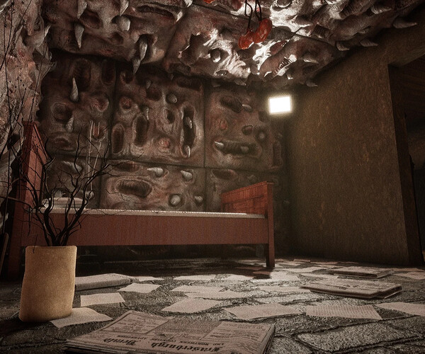 ArtStation - Distorted Hallway | Game Assets