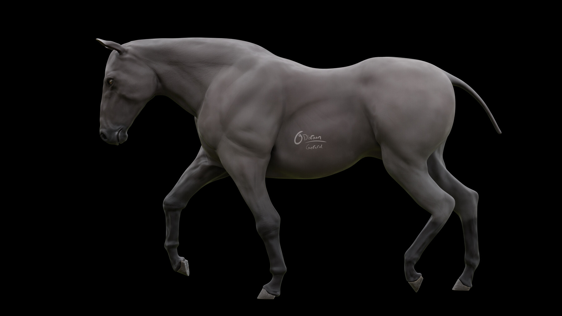 ArtStation - Draft horse, groomed + HQ Sculpt, Blender-only file | Game Assets