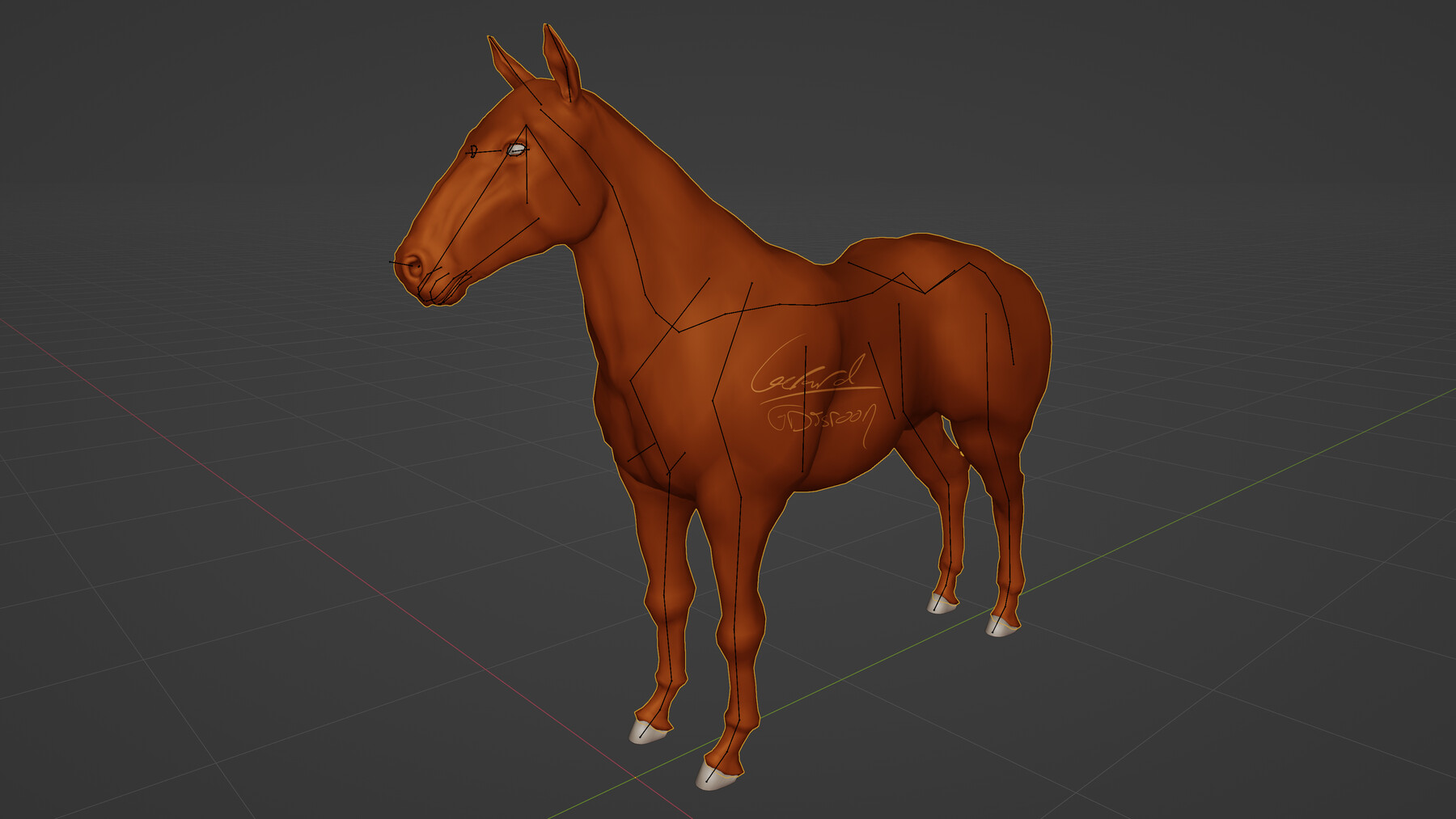 ArtStation - Draft horse, groomed + HQ Sculpt, Blender-only file | Game ...