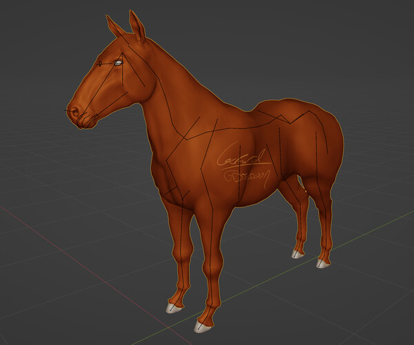 ArtStation - Draft horse, groomed + HQ Sculpt, Blender-only file | Game ...