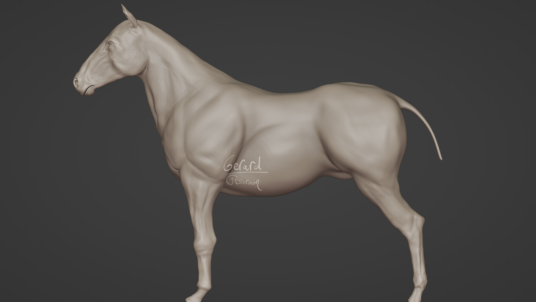 ArtStation - Draft horse, groomed + HQ Sculpt, Blender-only file | Game Assets