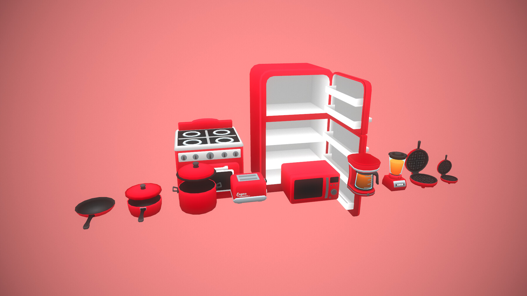 ArtStation - Furniture - Kitchen Pack | Game Assets