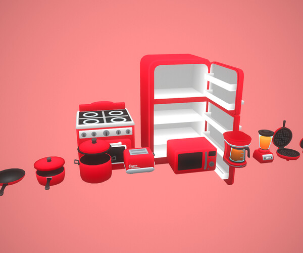 ArtStation - Furniture - Kitchen Pack | Game Assets