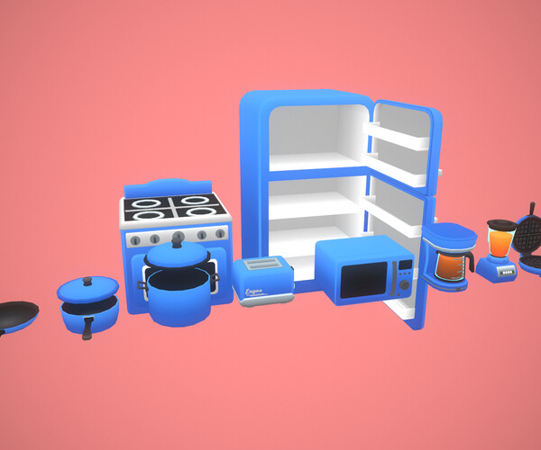 ArtStation - Furniture - Kitchen Pack | Game Assets
