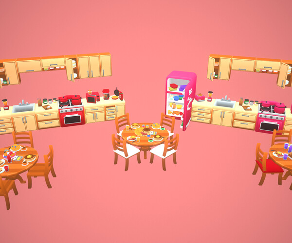 ArtStation - Furniture - Kitchen Pack | Game Assets