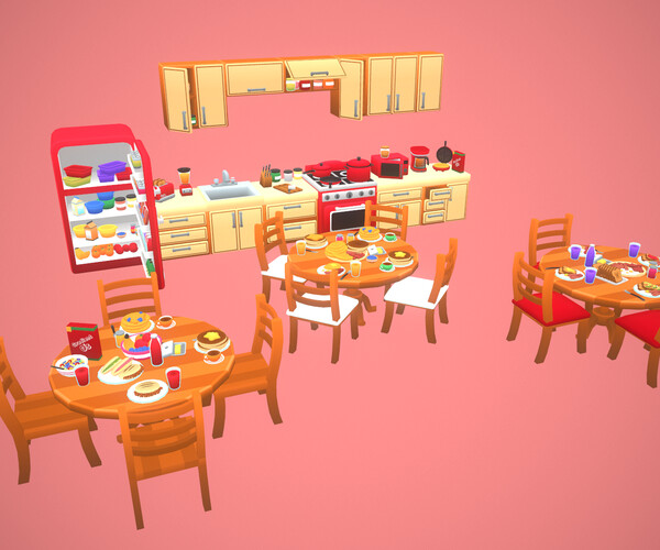 ArtStation - Furniture - Kitchen Pack | Game Assets