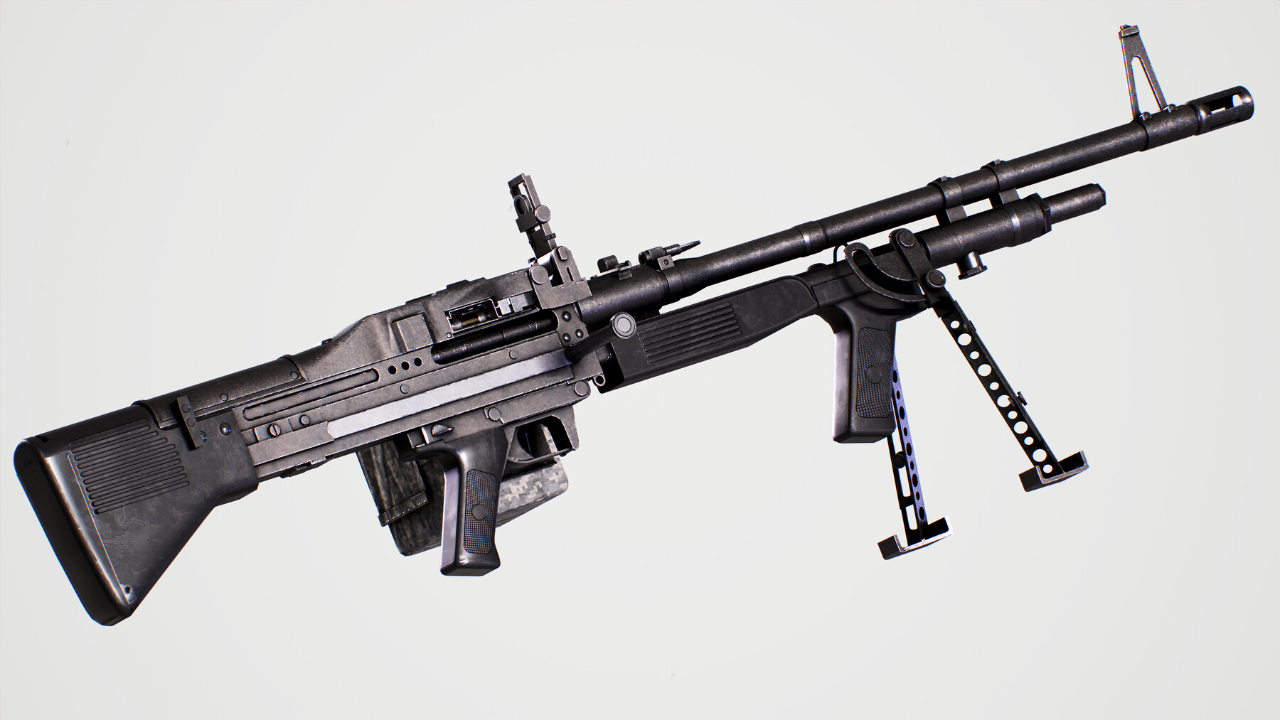 ArtStation - M60E3 - MACHINE GUN | Game Assets