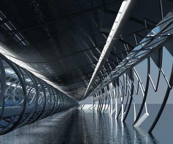 ArtStation - Futuristic Suspension Bridge 2 | Resources