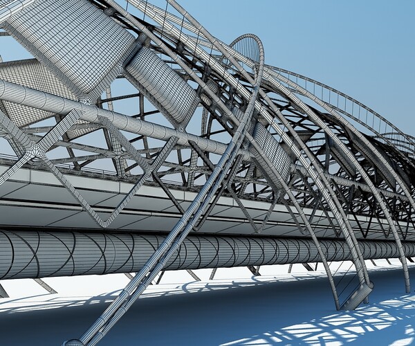 ArtStation - Futuristic Suspension Bridge 2 | Resources