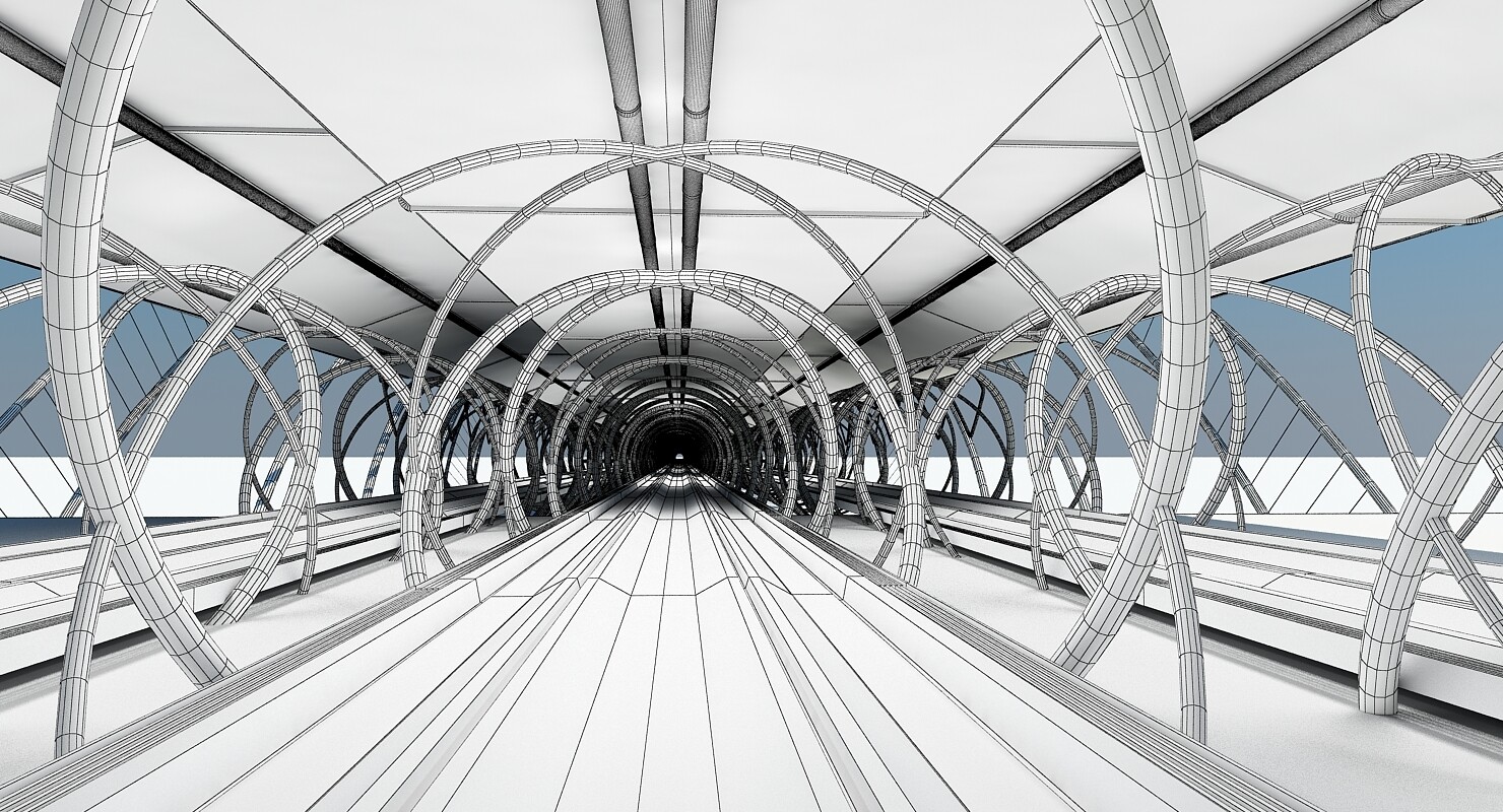 ArtStation - Futuristic Suspension Bridge 2 | Resources