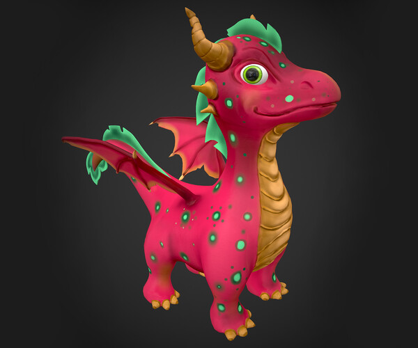 ArtStation - stylized dragon | Game Assets