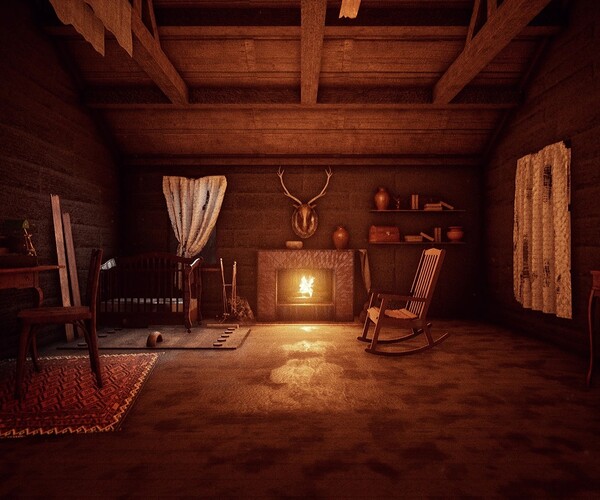 ArtStation - Abandoned Cabin | Game Assets